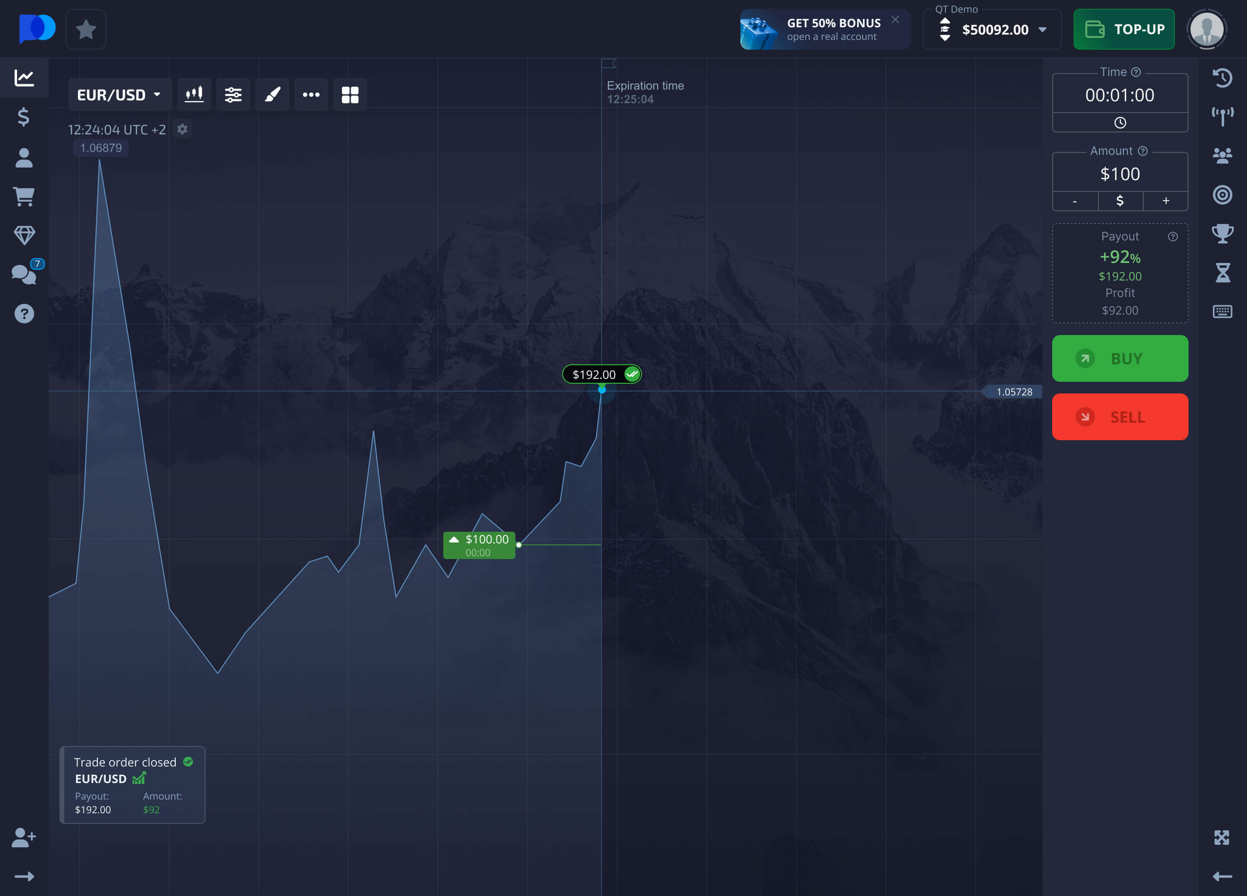 پاکت‌آپشن را با یک حساب دمو رایگان امتحان کنید! | PO TRADE